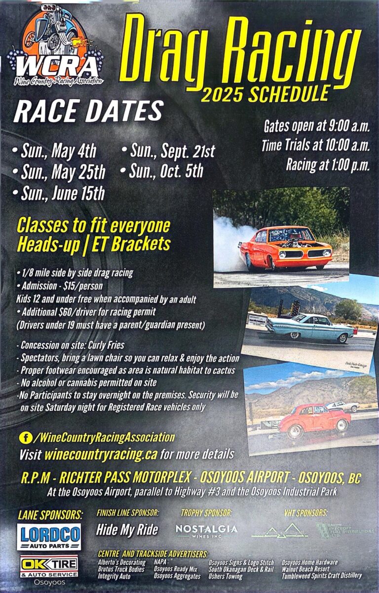 2025 WCRA Drag Racing @ Osoyoos Airport - Destination Osoyoos